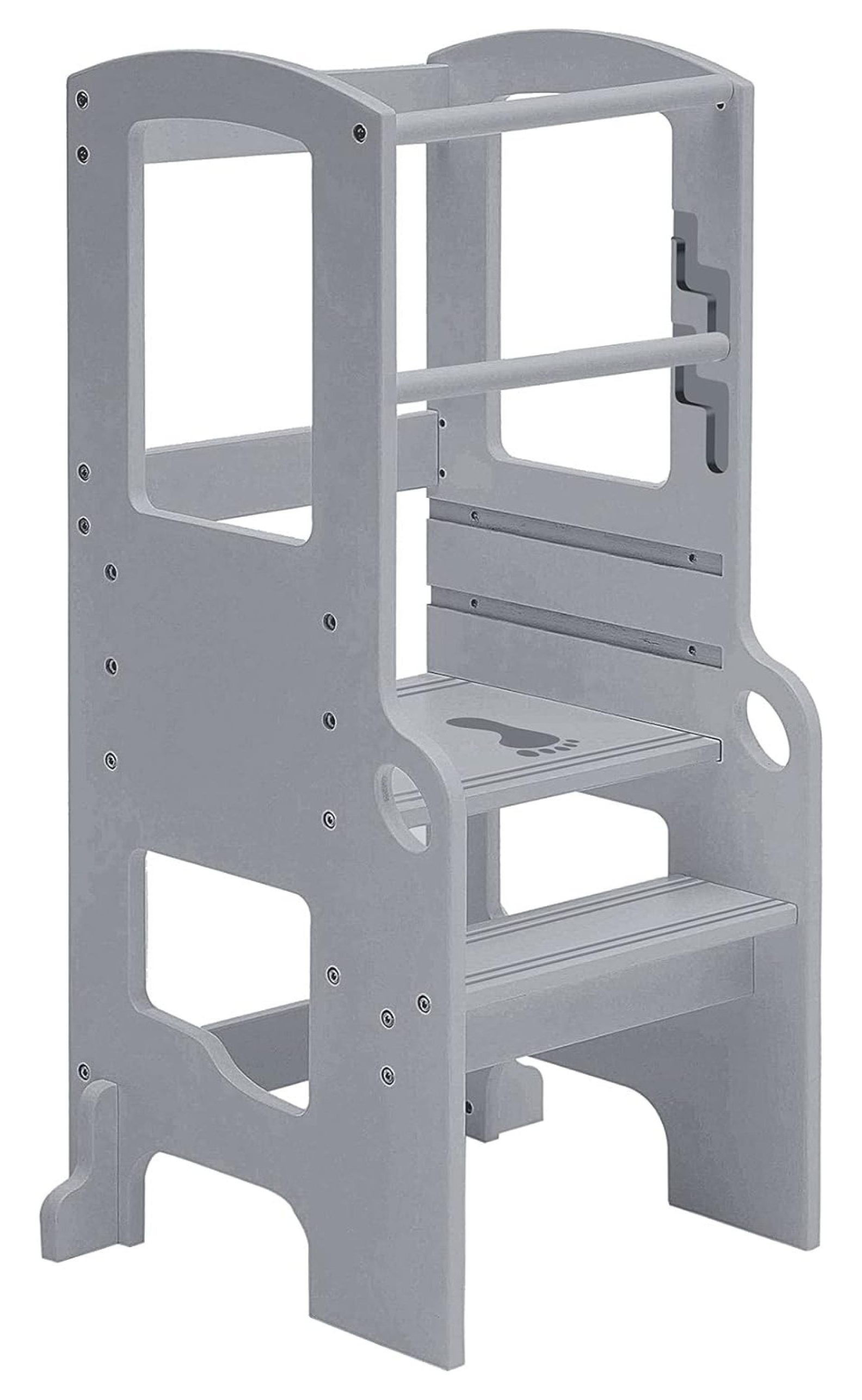 MAQING- Bamboo Height Adjustable Children Stool, Kids Learning Stool ...