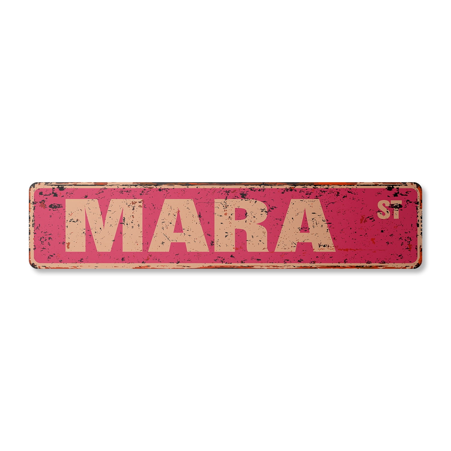 MARA Vintage Plastic Street Sign Childrens Name Room Sign | Indoor ...