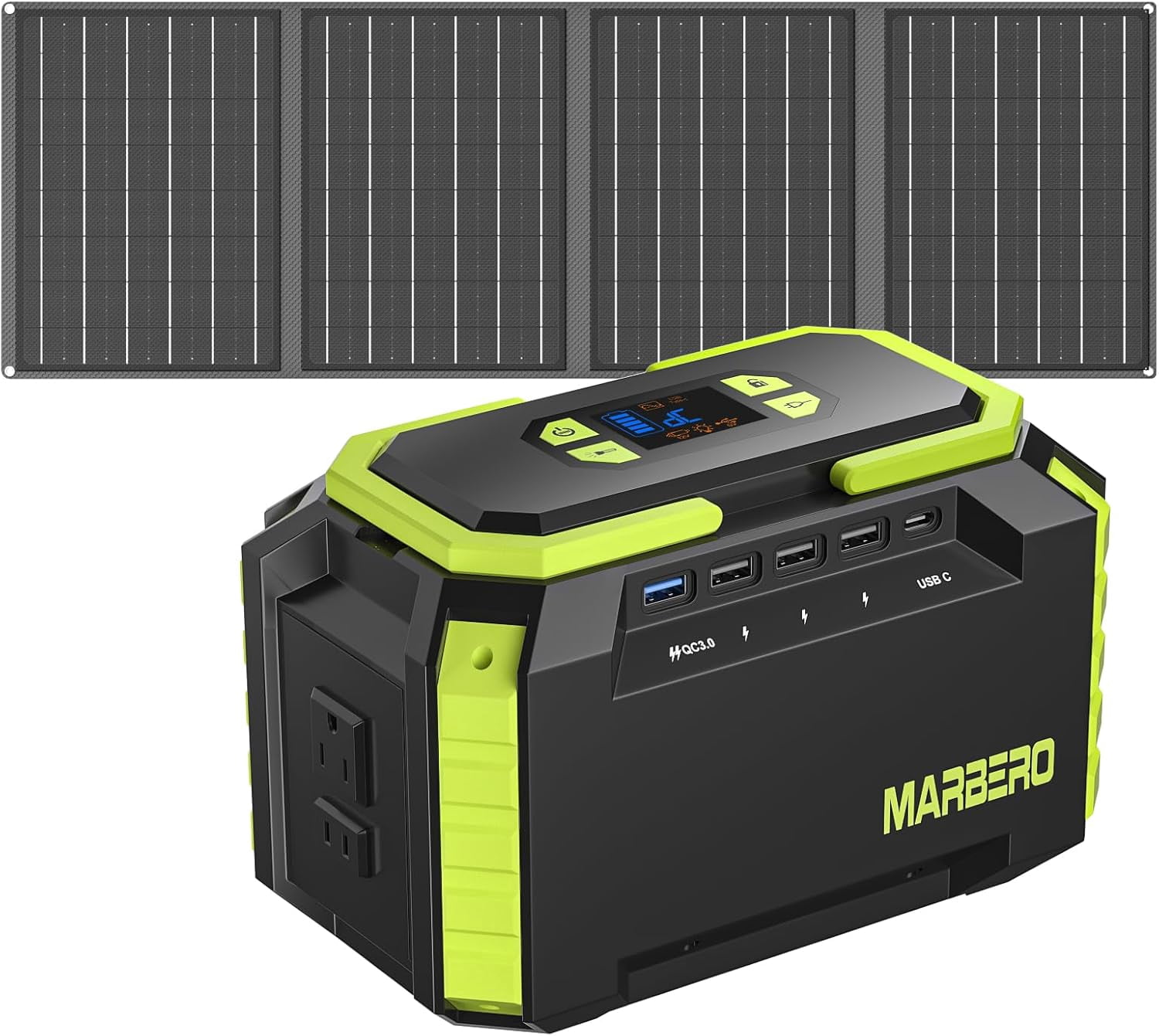MARBERO Solar Generator 150W Peak 150Wh Portable Power Station with ...