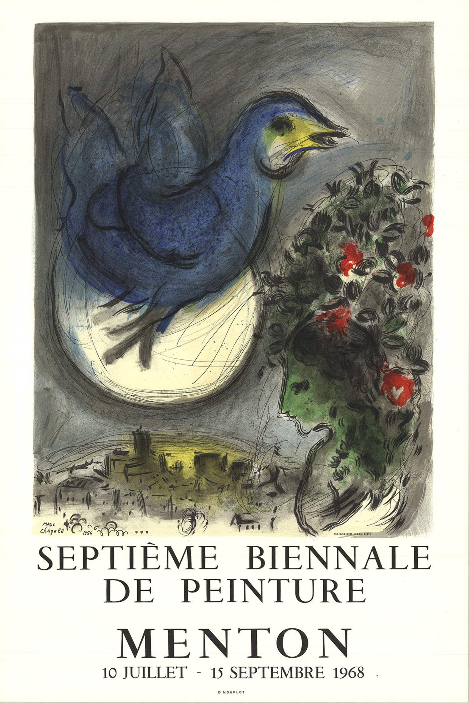 MARC CHAGALL The Bluebird (L'Oiseau Bleu), 1968 - Walmart.com