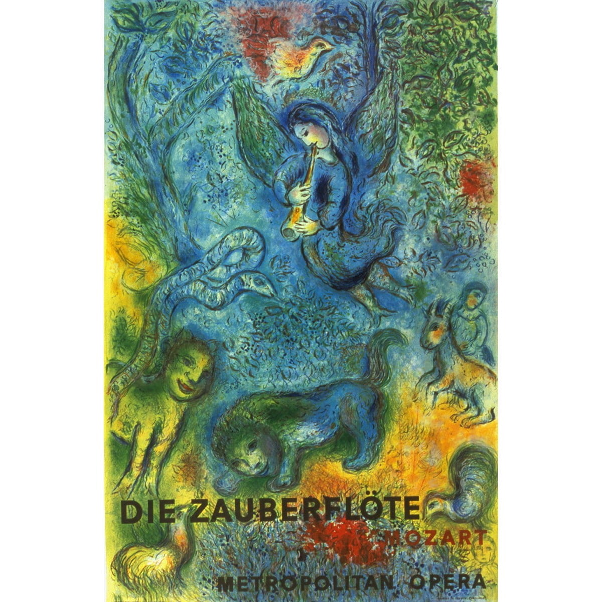 MARC CHAGALL The Magic Flute (Die Zauberflote), 1973 - Walmart.com