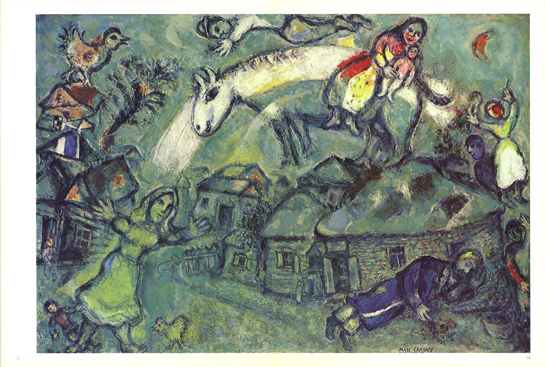 MARC CHAGALL The Villagers, Vitebsk, 1969 - Walmart.com