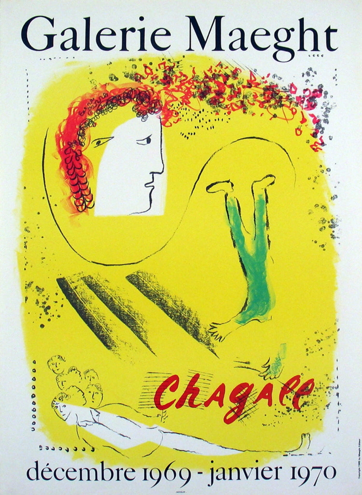MARC CHAGALL The Yellow Background, 1969 - Walmart.com