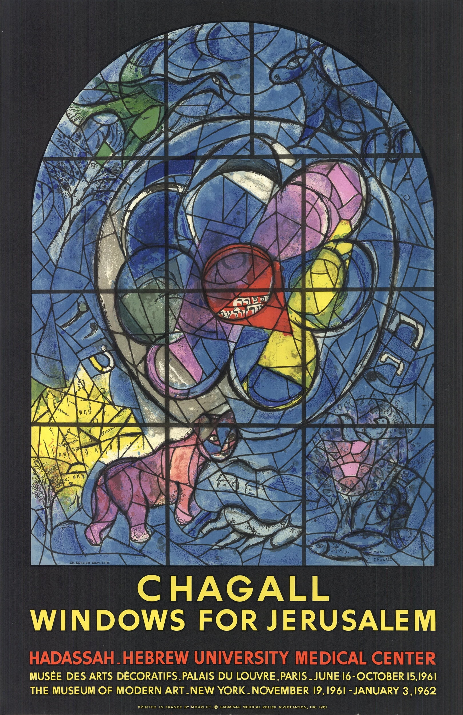 MARC CHAGALL Windows for Jerusalem, 1961 - Walmart.com