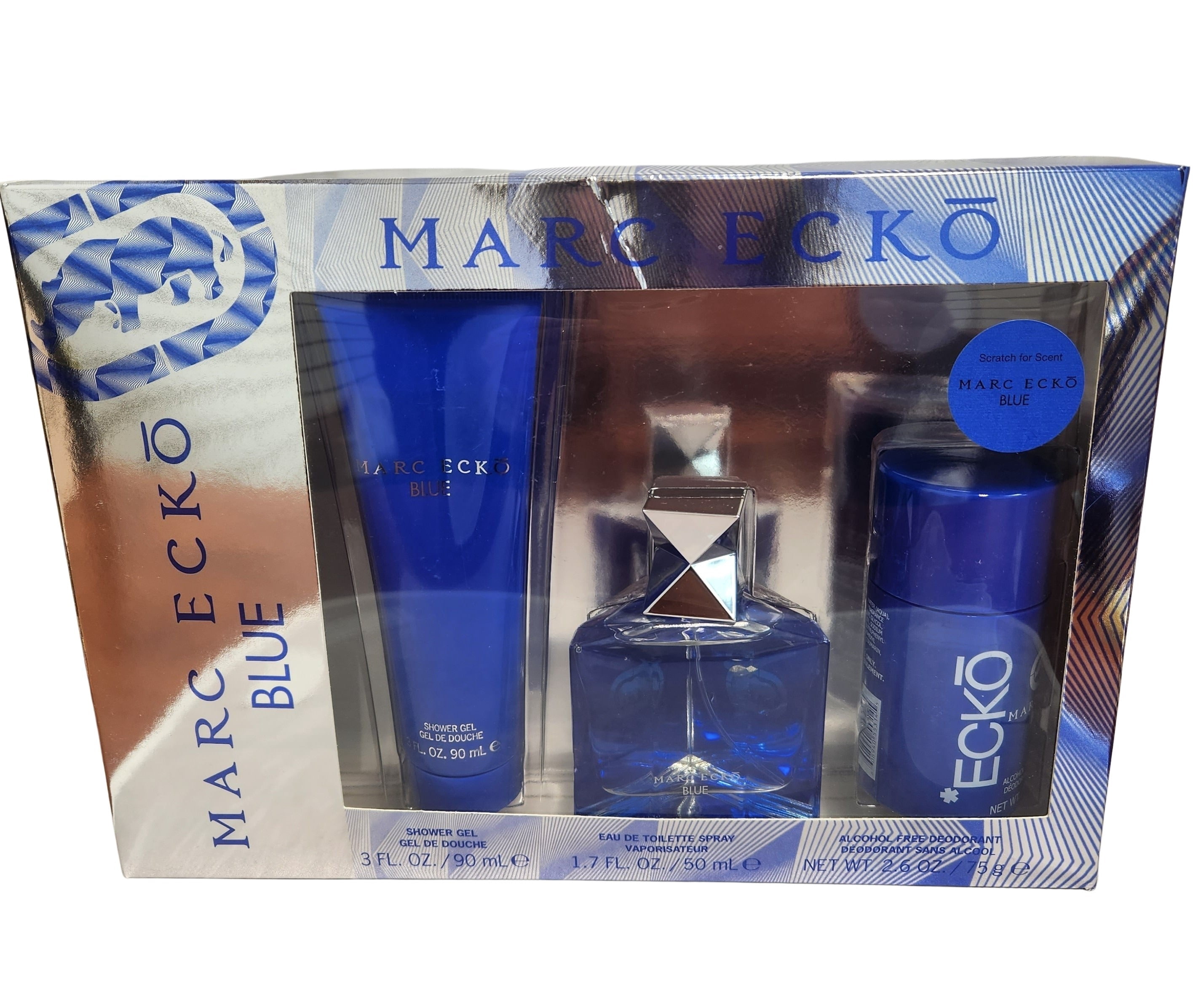 MARC ECKO BLUE DDRNT MRC ECK BL EAU DE TLT SHWR SP 3 CT - Walmart.com