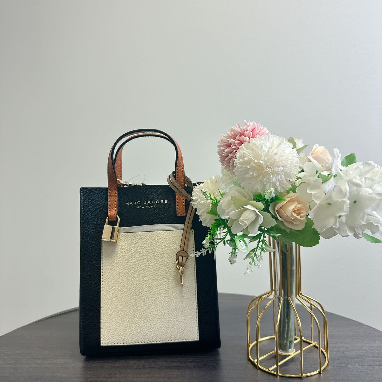 Marc Jacobs Micro Grind Leather Crossbody Bag Smoke Almond - Walmart.com