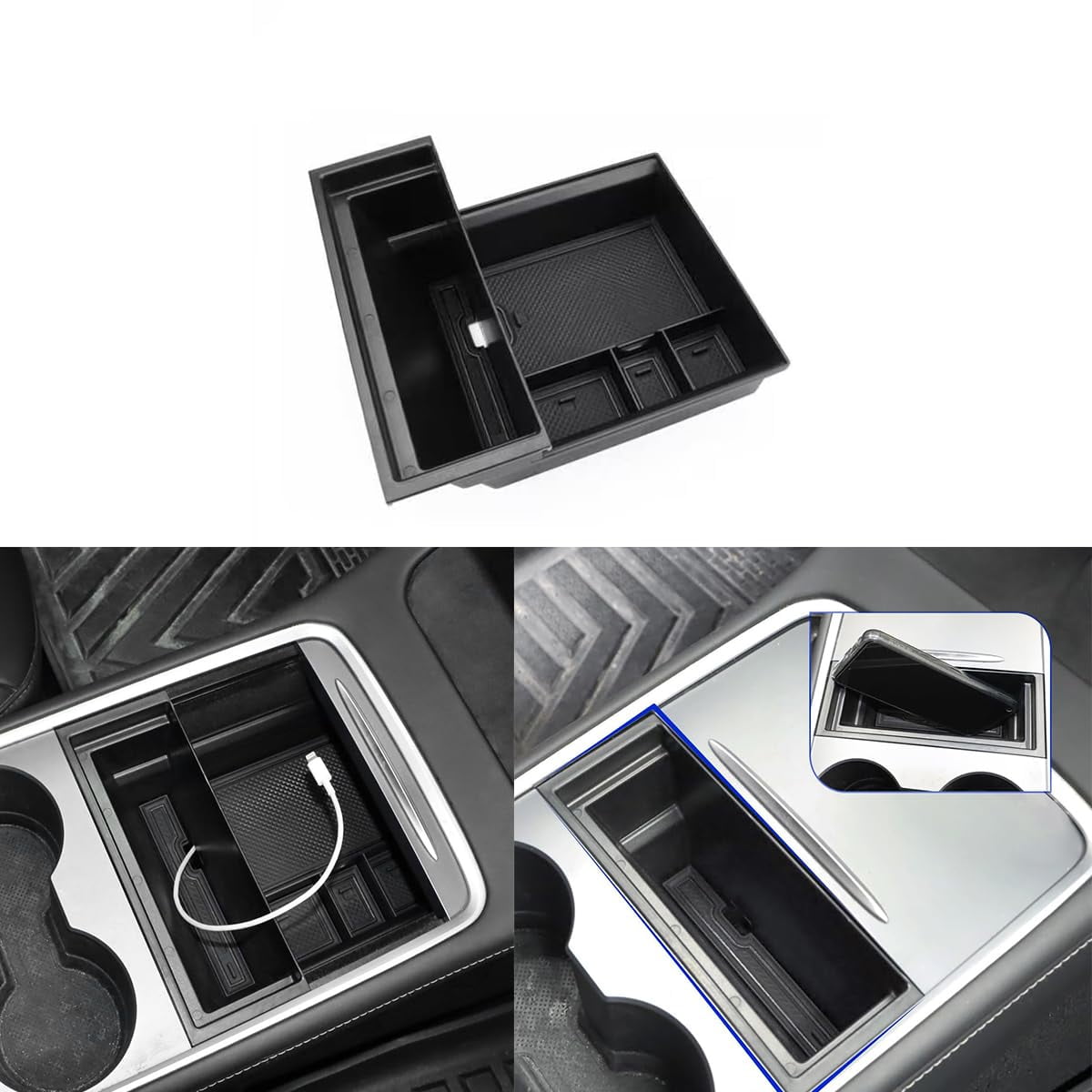 MARCHFA Center Console Organizer Tray Compatible for 2021 2022 2023 Model Y Accessories for ...