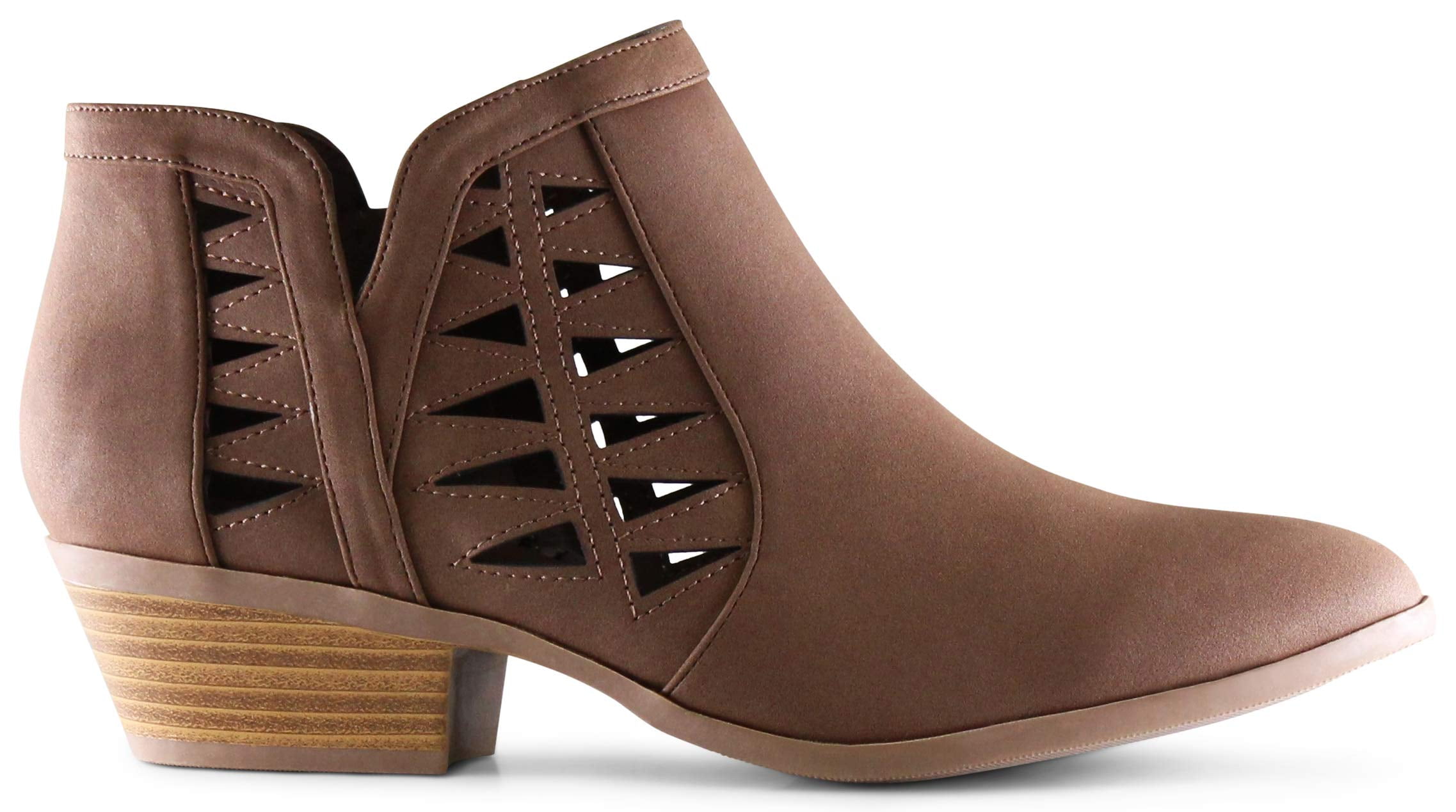 MARCO REPUBLIC Oslo Women's Ankle Boots Almond Toe Chunky Block Stacked ...