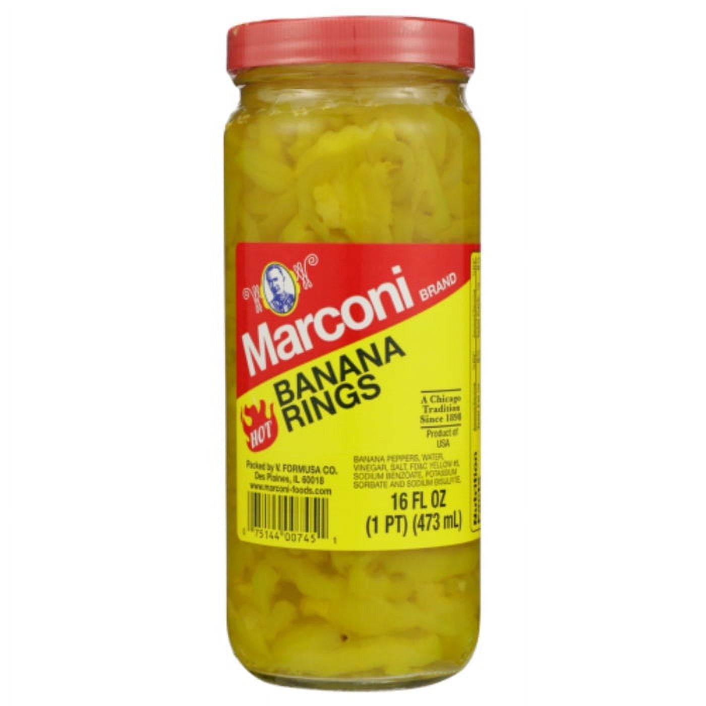 MARCONI PEPPER BANANA HOT RINGS 16 OZ - Pack of 12 - Walmart.com