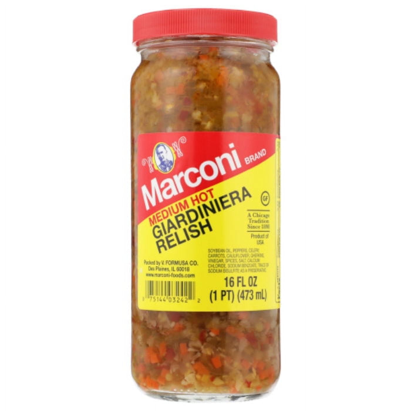 MARCONI RELISH GIARDINIERA MED 16 OZ - Pack of 12 - Walmart.com