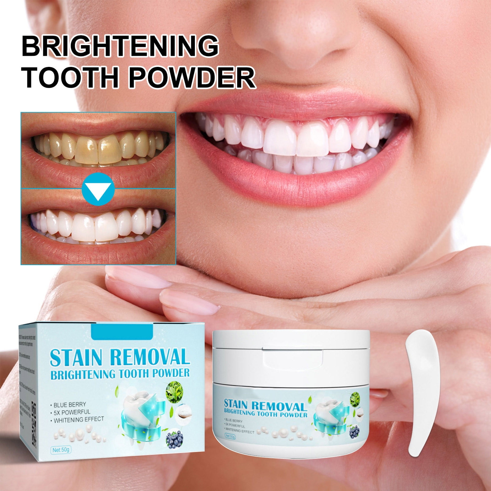 MARCUVMK Baking Tooth Powder Fresh Breath Pearl White Mouth Stinky ...