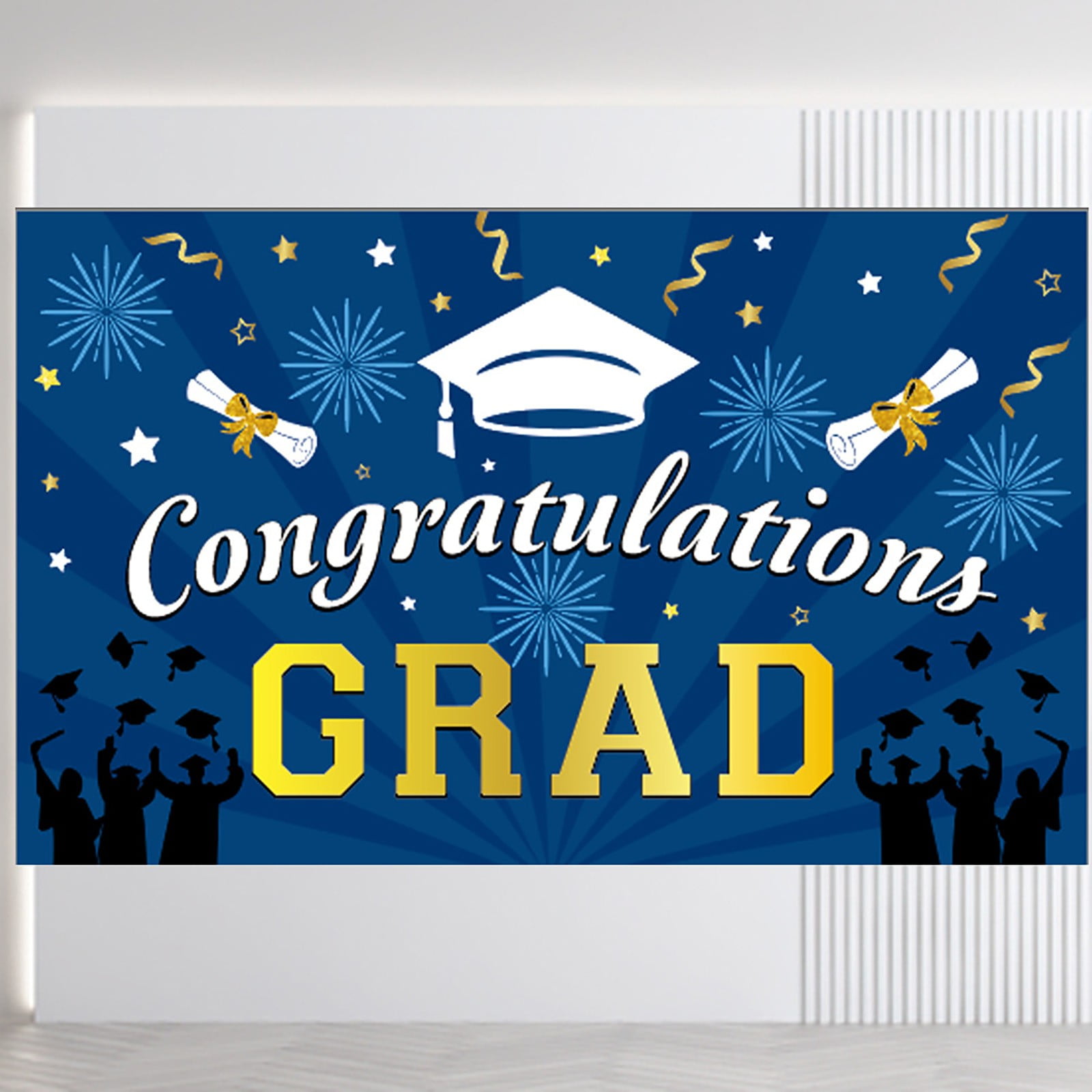 MARCUVMK EXtraLarge Congrats Grad Banner 180x110 Cm | Graduation Party ...