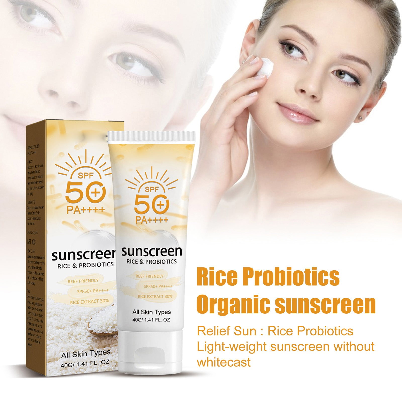 MARCUVMK Face Sunscreen Rice & Sunscreen 50 Sunblock Sun 50 Lotion ...