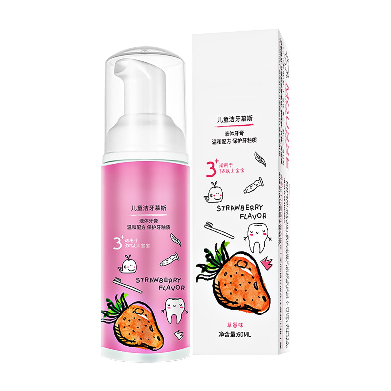 MARCUVMK Fruit Flavored Cleaning Tooth Foam Fresh Breath Cleaning Tooth ...