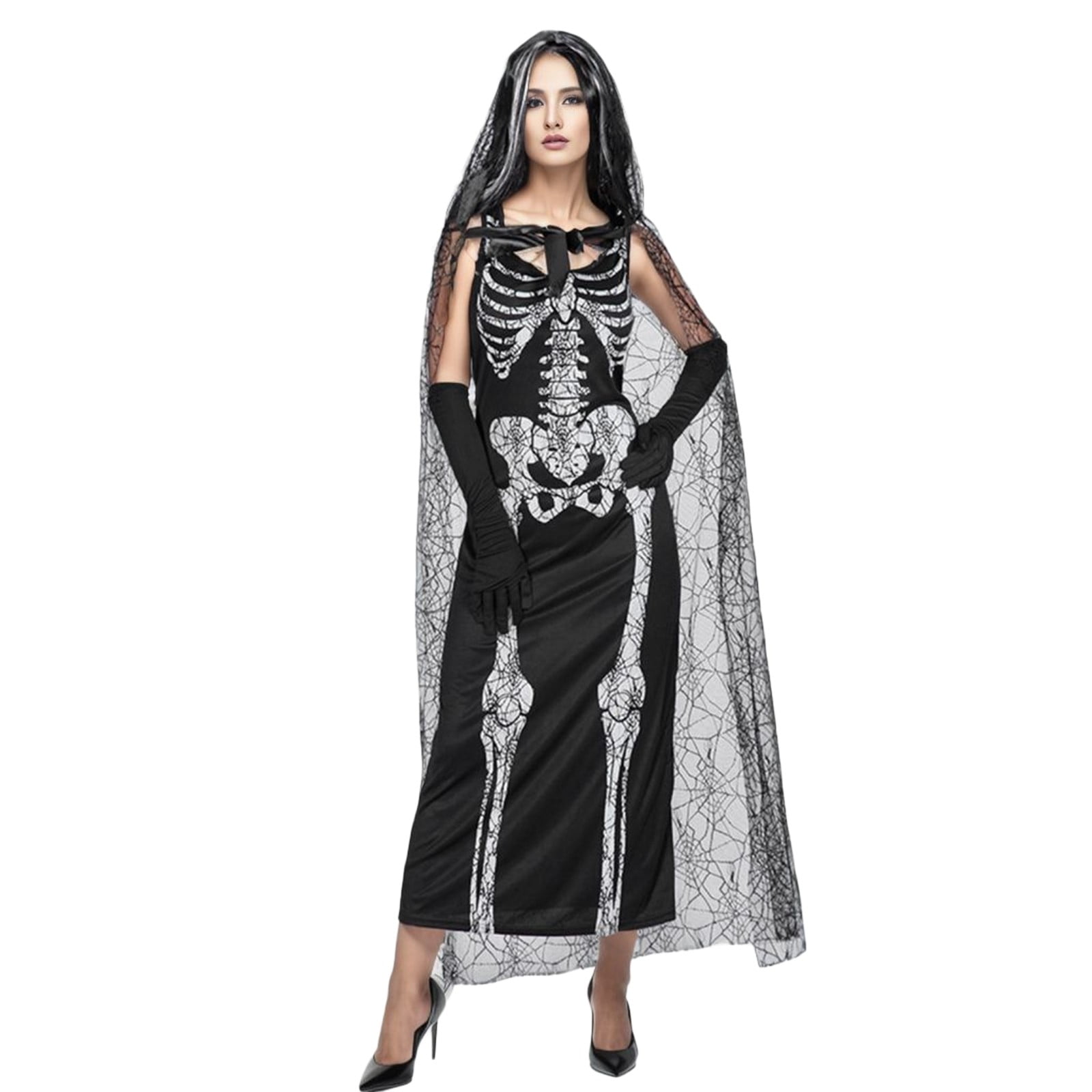 MARCUVMK Halloween Decorations Party Rave Black Skeleton Bride ...