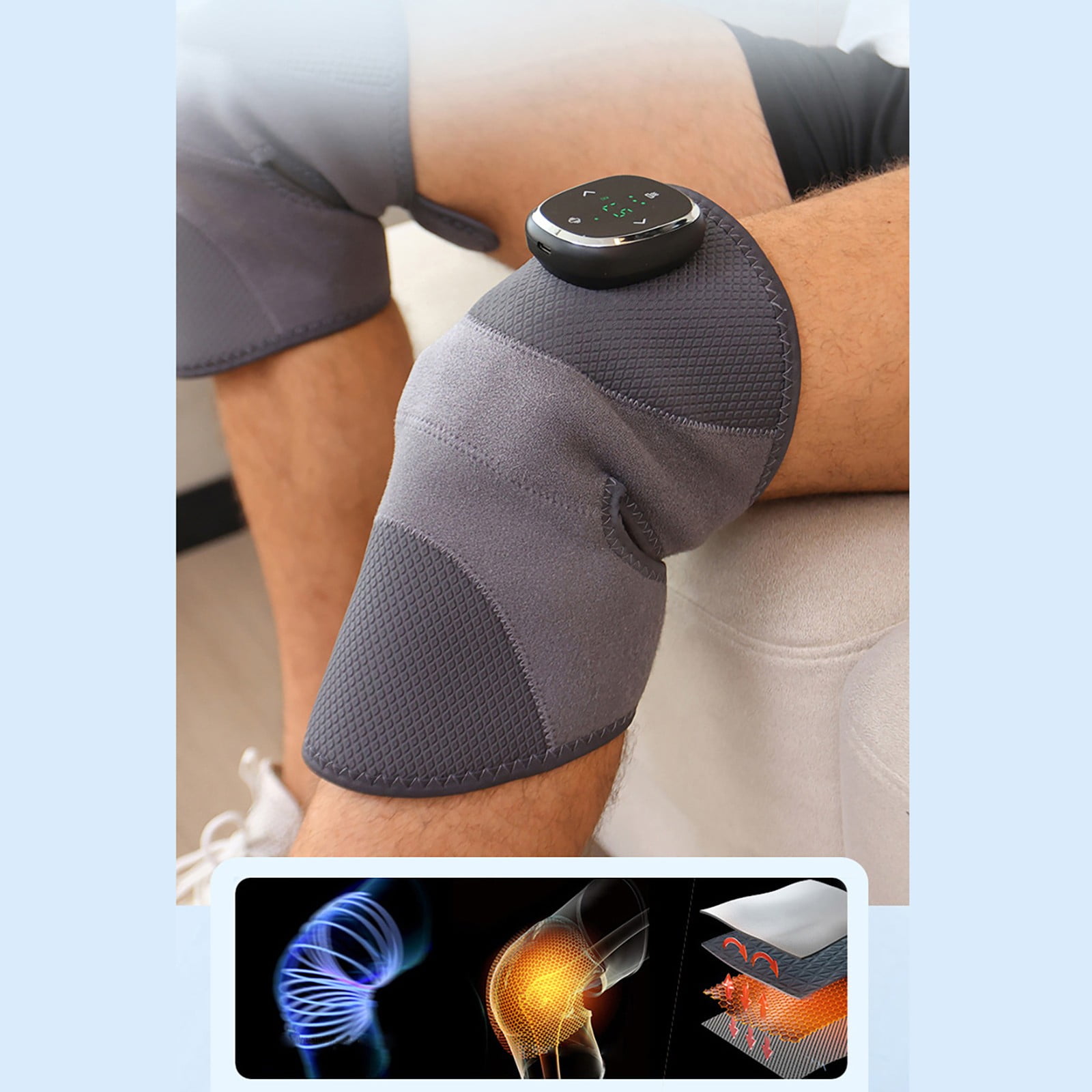 MARCUVMK Self Heating Knee Massager with Electric Heating Vibration and ...