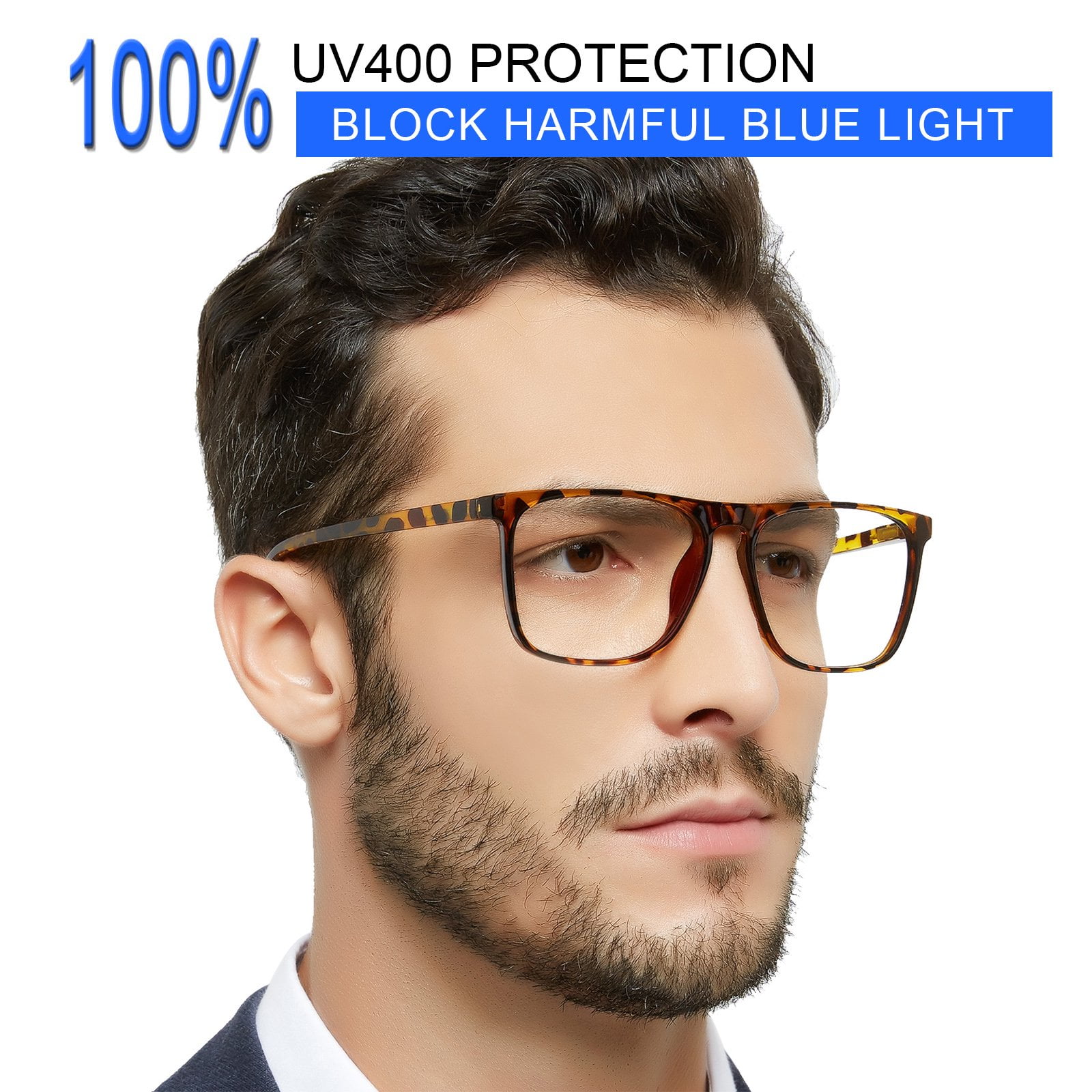 MARE AZZURO Mens Blue Light Blocker +2.75 Reading Glasses Lightweight ...
