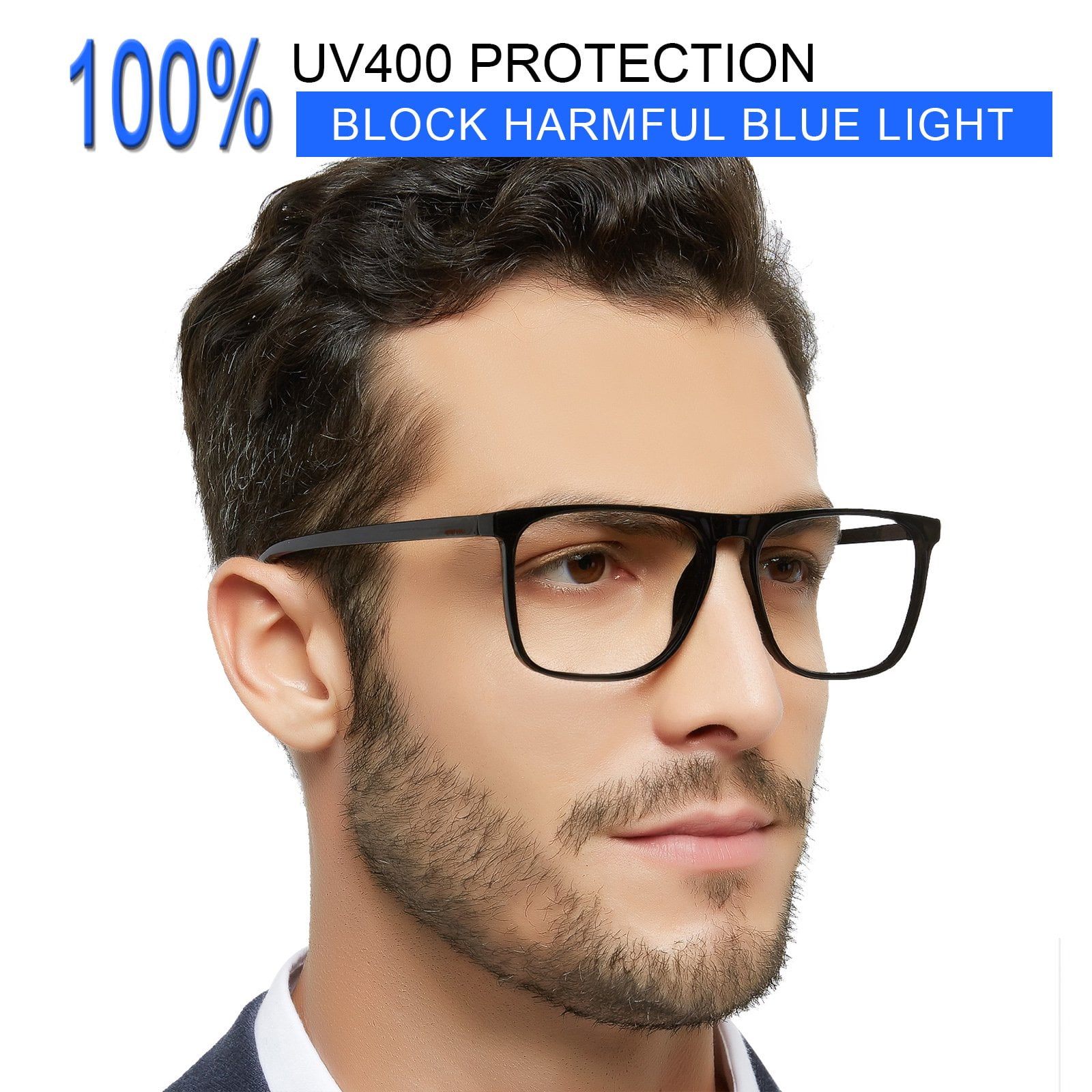 MARE AZZURO Oversized Blue Light Computer Glasses Men Digital Screen ...