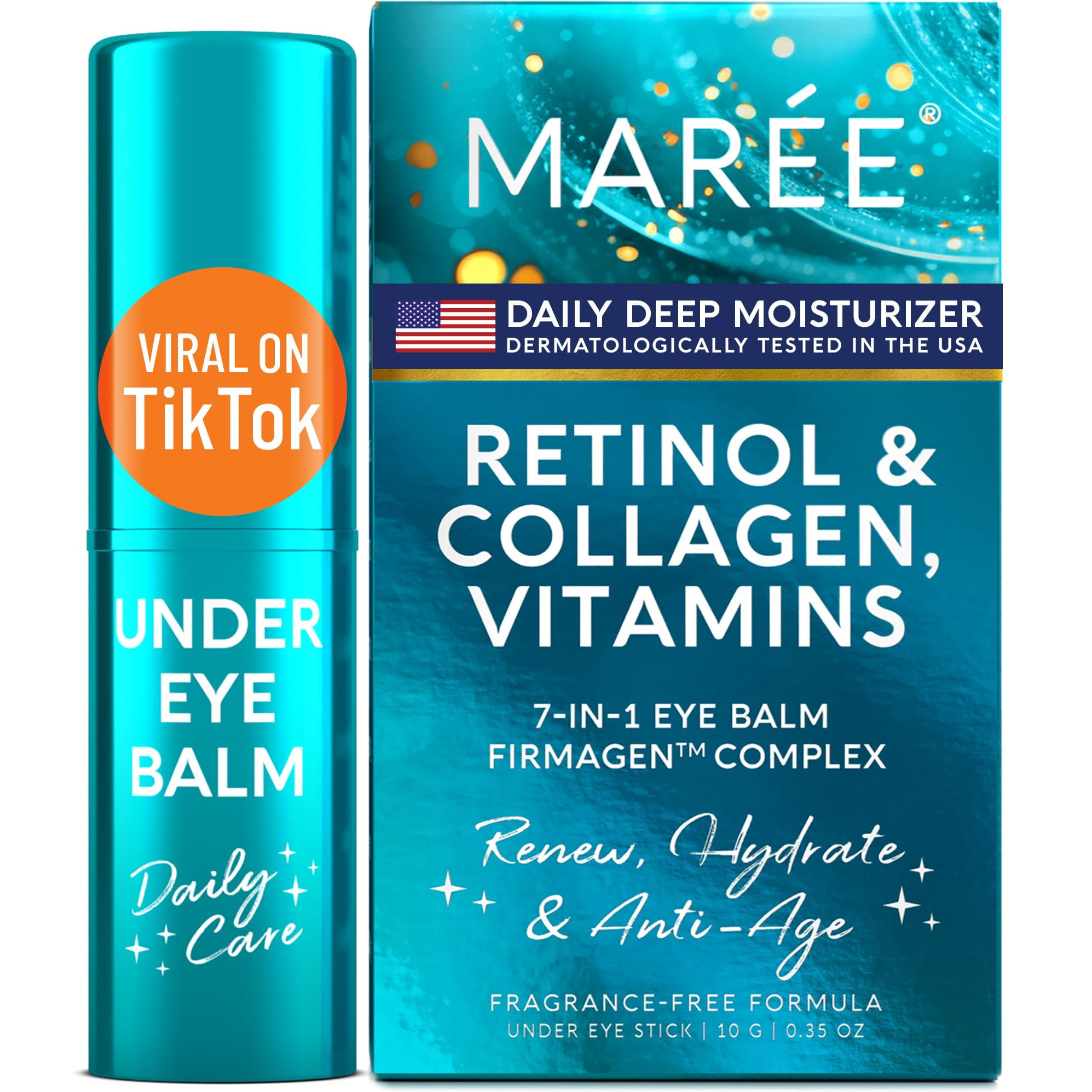 MAREE Under Eye Balm AKF18 Stick with Retinol & Ceramide Complex - Facial Moisturizer for Dark ...
