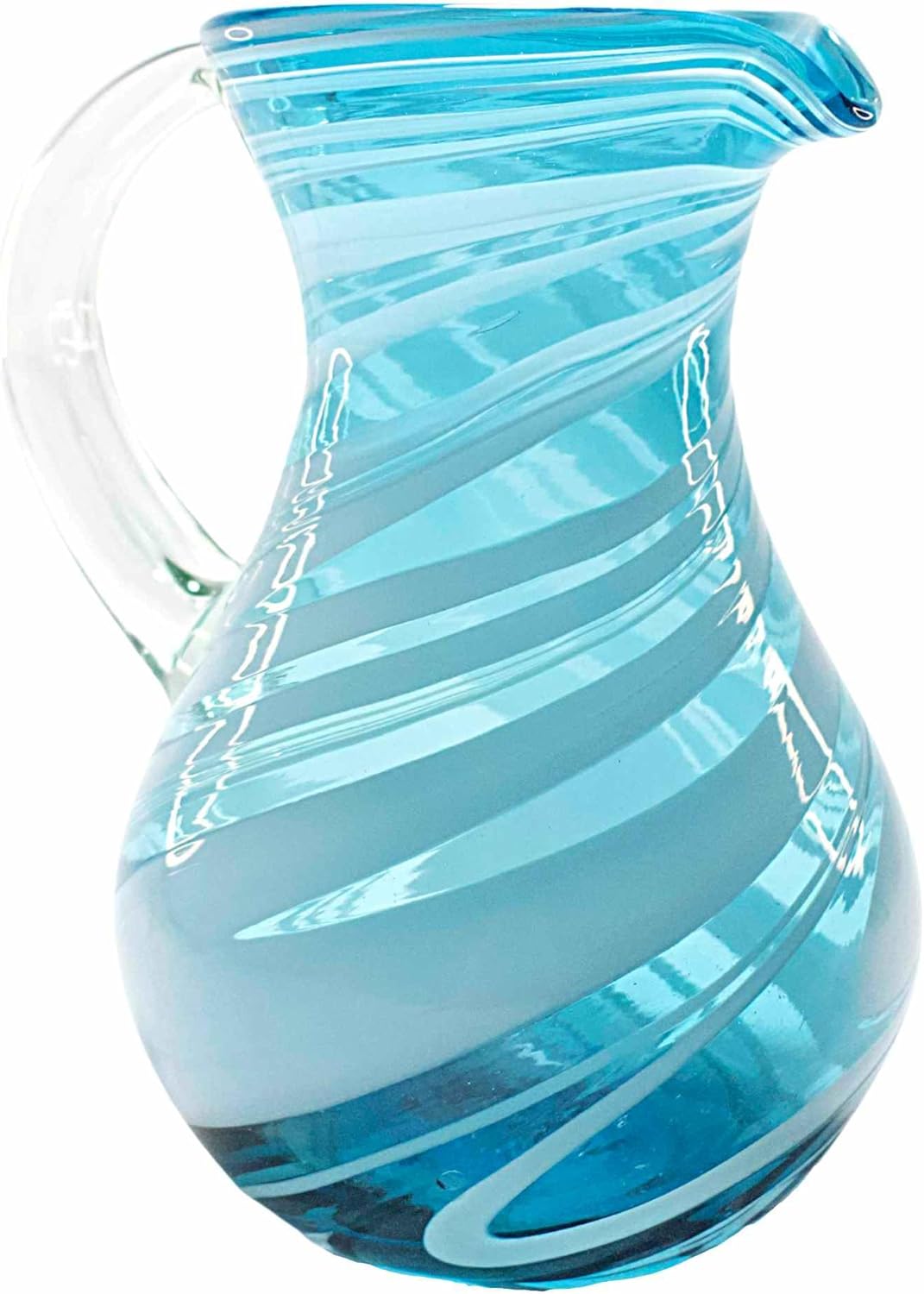 MAREY Mexican Glass Pitcher for Water | Blown Glass | Artisan ...
