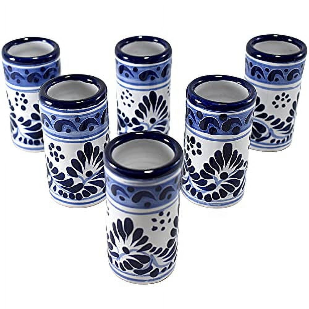 MAREY Mexican Pottery Shot Glasses | Talavera Poblana | Talavera ...