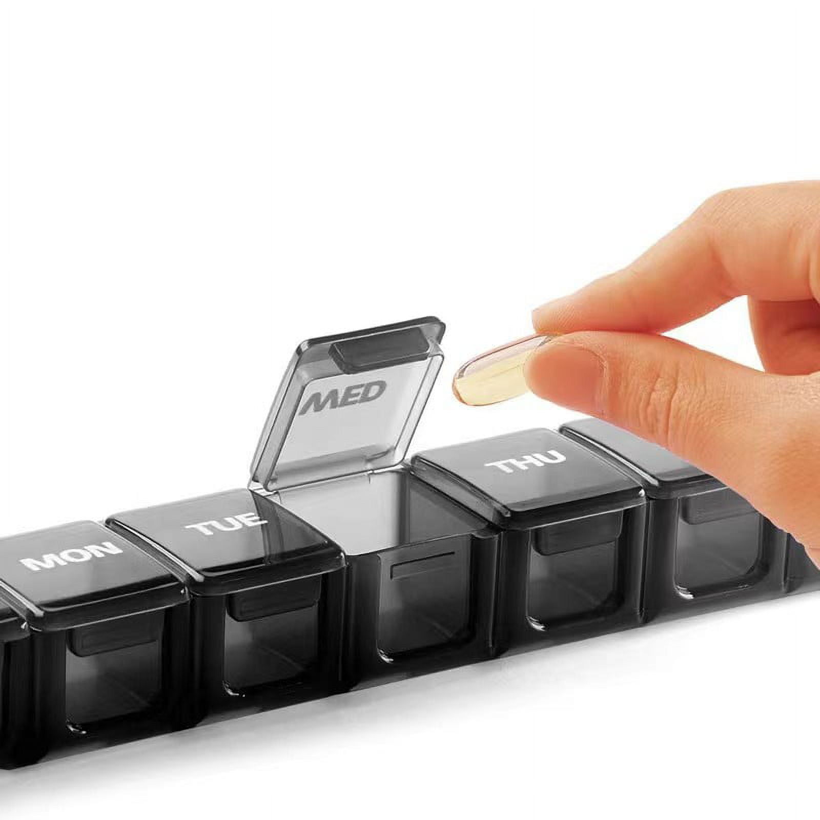 MARIAJJ Weekly Pill Organizer Extra Large, Bug Hull XL 7 Day Daily Pill ...