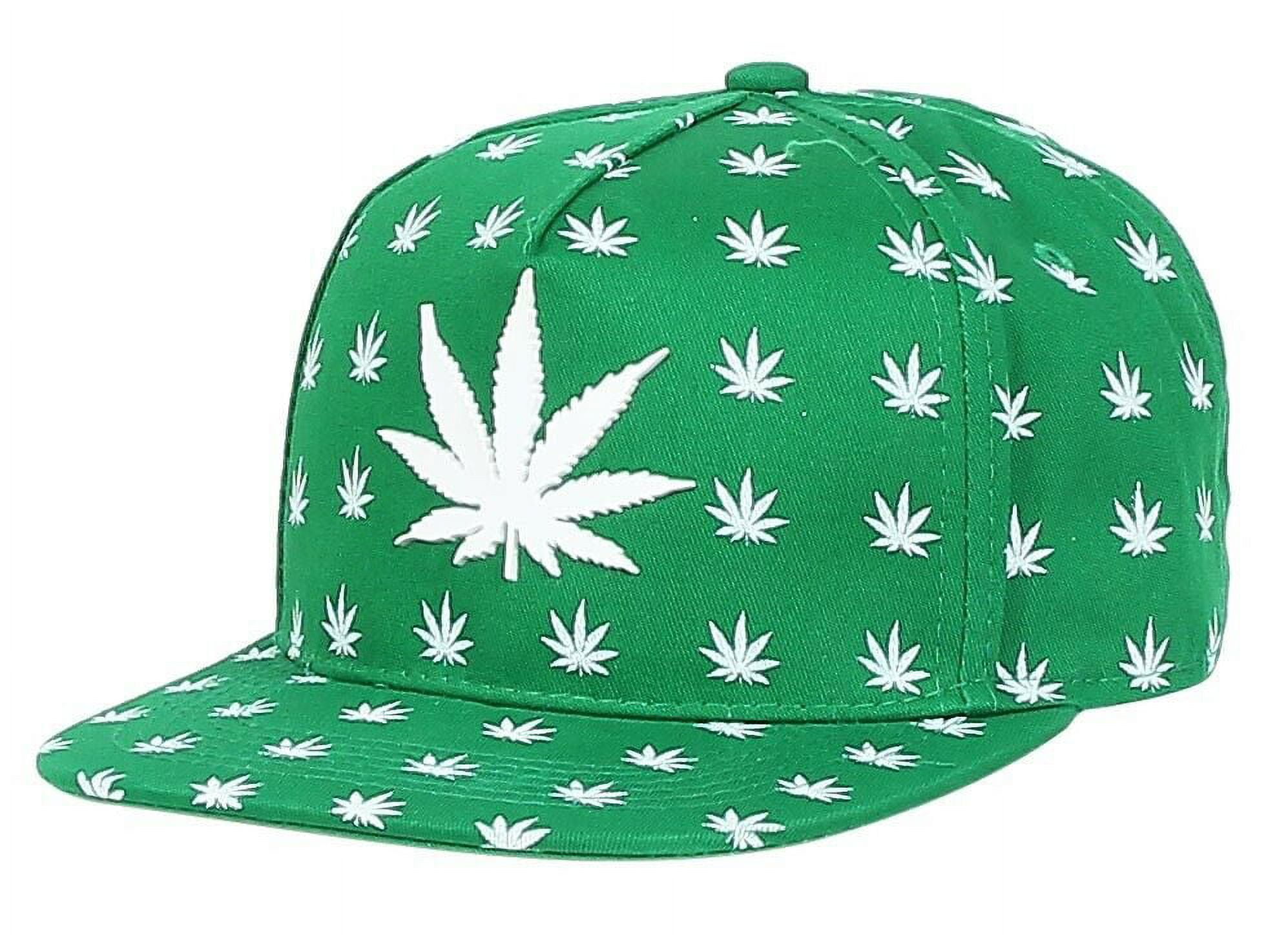 MARIJUANA Snapback Baseball Cap Weed Leaf Hat Cannabis 420 Fashion ...