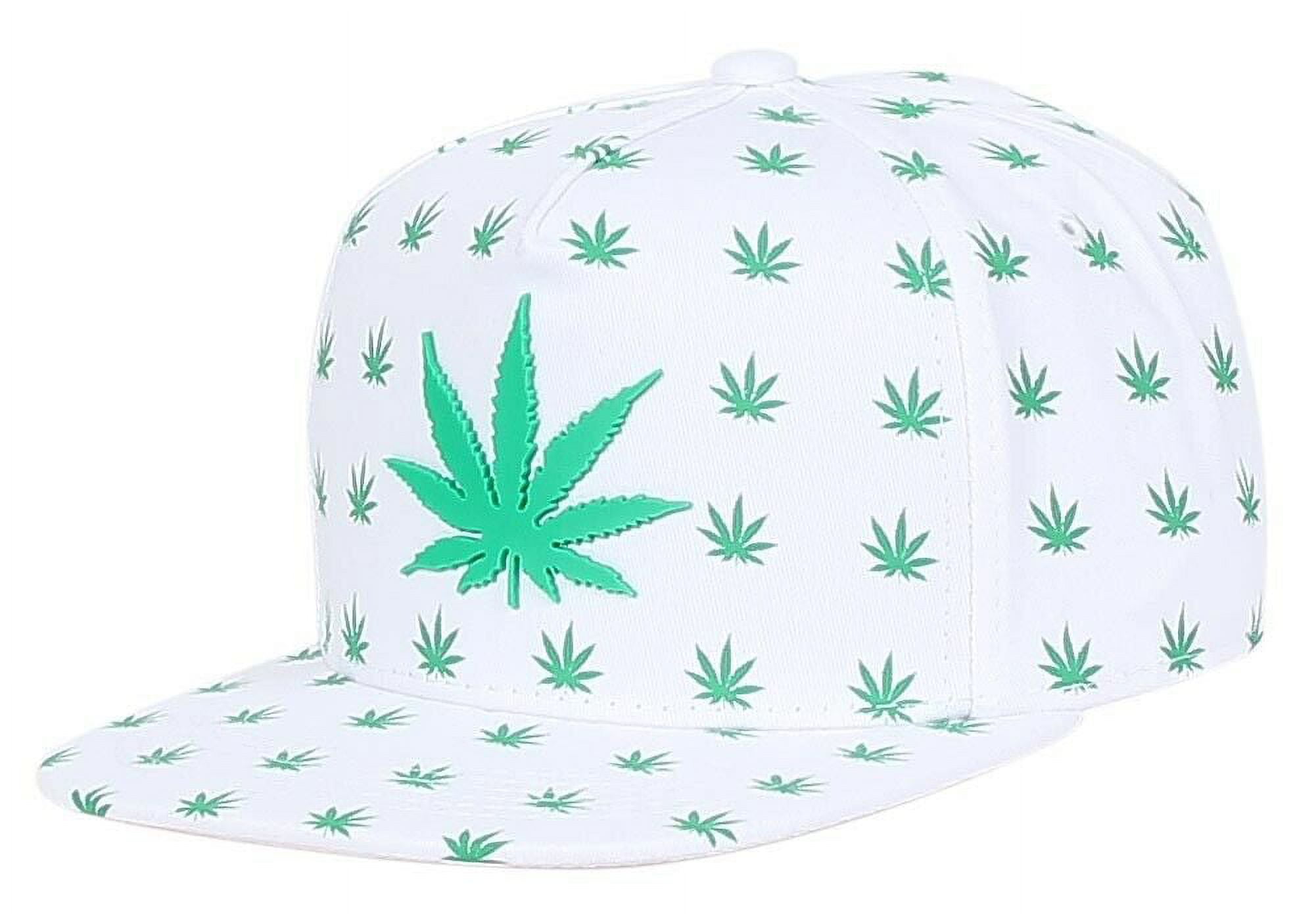 MARIJUANA Snapback Baseball Cap Weed Leaf Hat Cannabis 420 Fashion ...