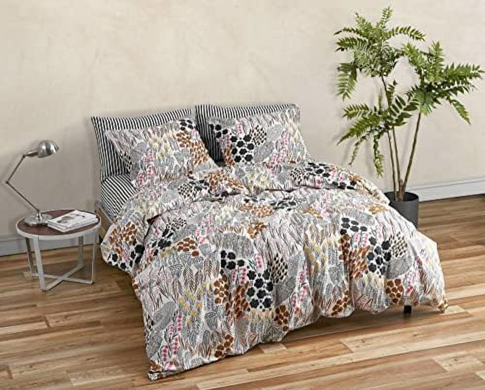 MARIMEKKO - King Comforter Set, Cotton Percale Bedding with Matching ...