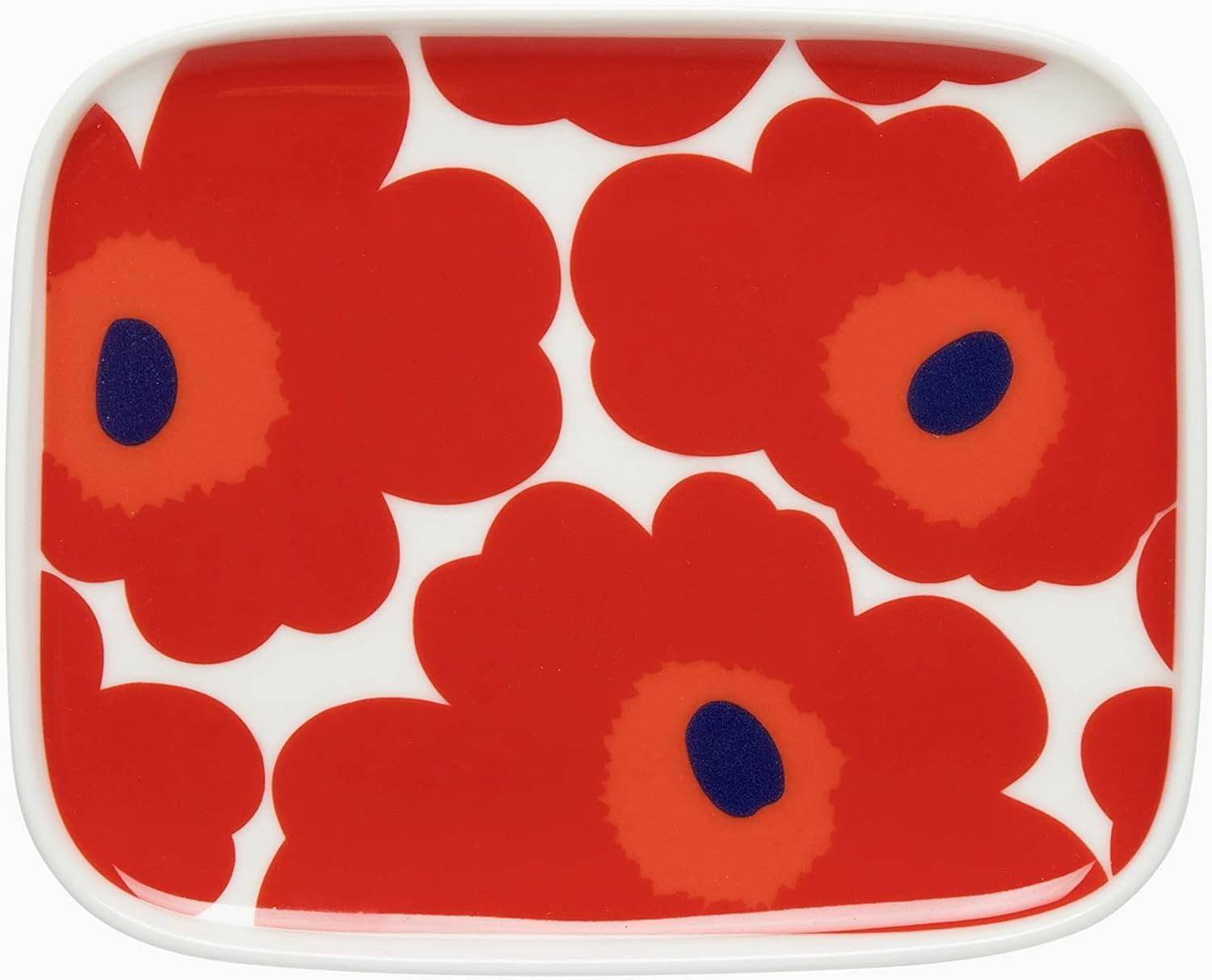 MARIMEKKO - Unikko Oiva Stoneware Plate Red Poppy - Walmart.com
