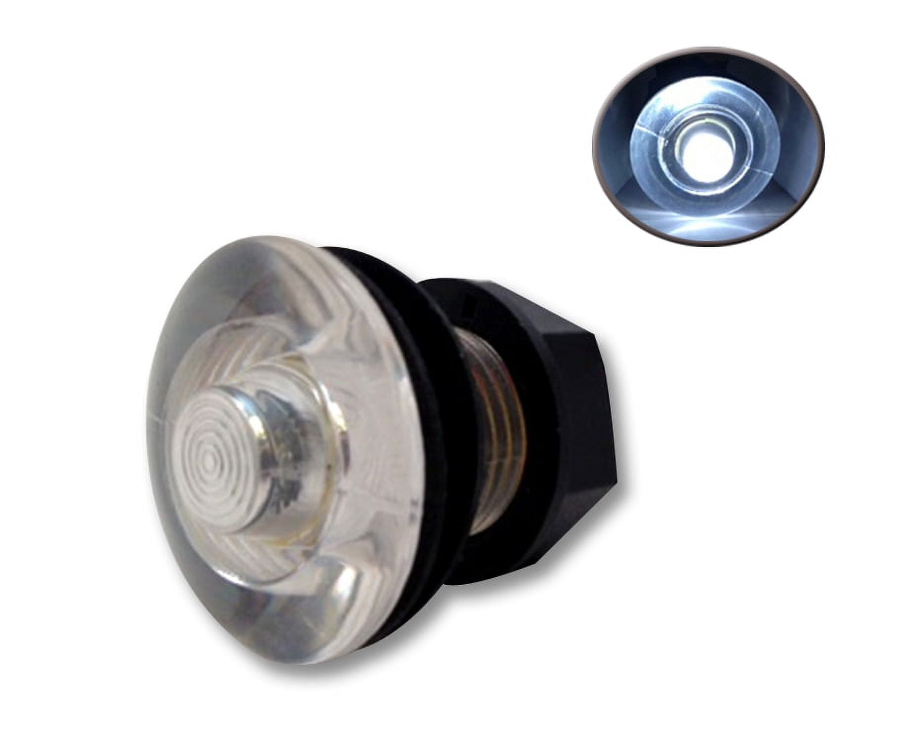 MARINE BOAT LED LIVEWELL ROUND WHITE COURTESY LIGHT OEM WATERPROOF ...