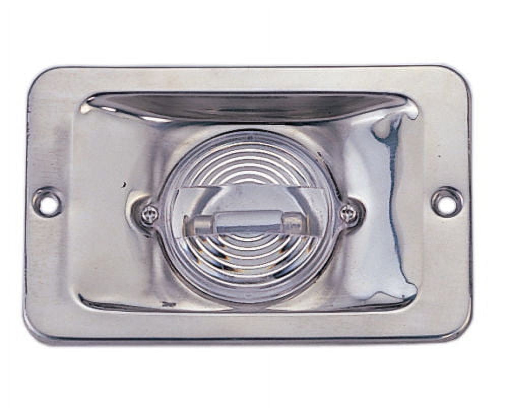 MARINE BOAT STERN LIGHT RECTANGULAR STAINLESS STEEL SPASHPROOF FLUSH ...