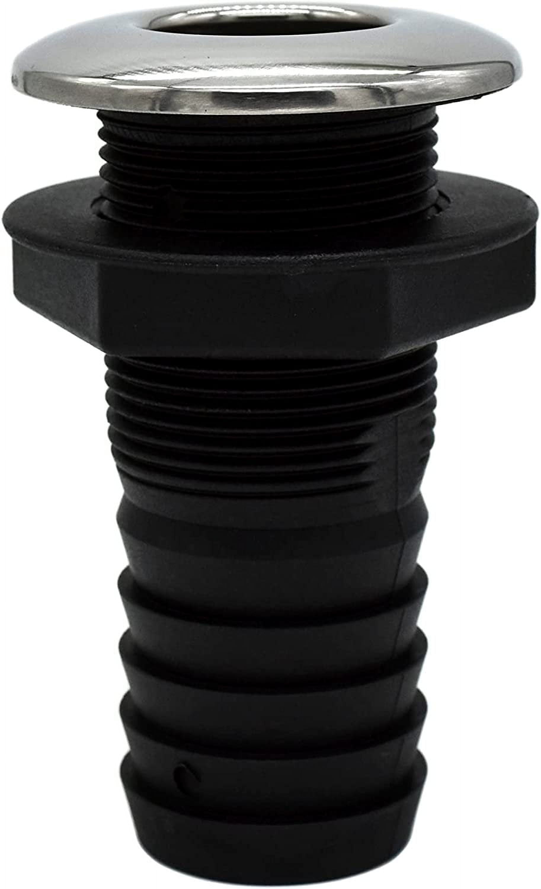 MARINE CITY Nylon Thru-Hull with 316 Stainless Steel Trim Cover ...