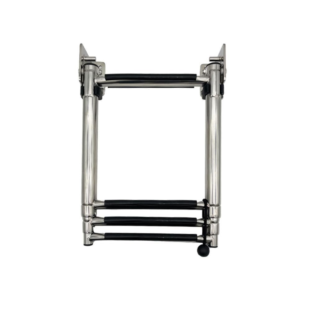 MARINE CITY 3-Step Telescoping Boat Ladder with Self-Locking Clips 316 ...