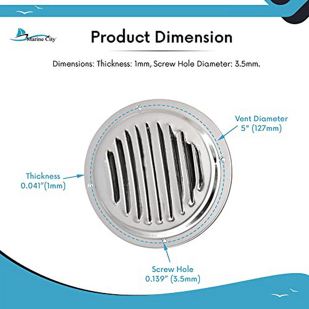 MARINE CITY 304 Grade Stainless Steel 4 Inches/ 5 Inches/ 6 Inches ...