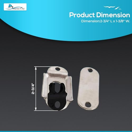 MARINE CITY 304 Stainless Steel Mounting Sockets / Brackets for ...