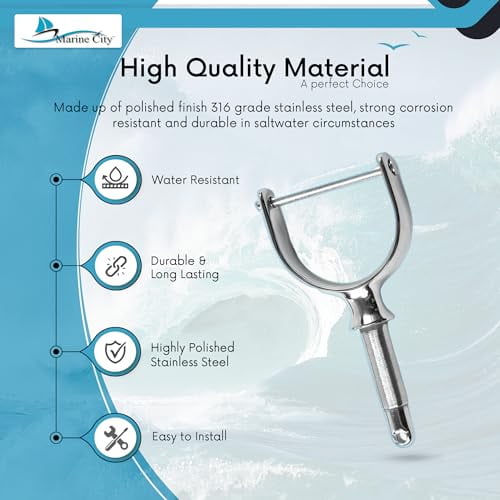 MARINE CITY 316 Stainless Steel Heavy Duty 1/2 Inches x 2 Inches Shaft ...