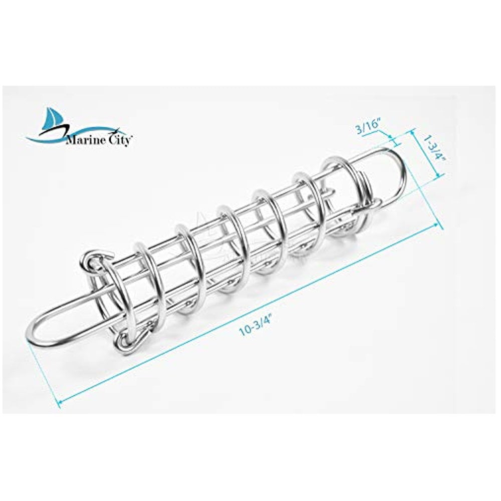 MARINE CITY Boat Anchor Dock Line Stainless-Steel Mooring Spring 10-3/4 ...