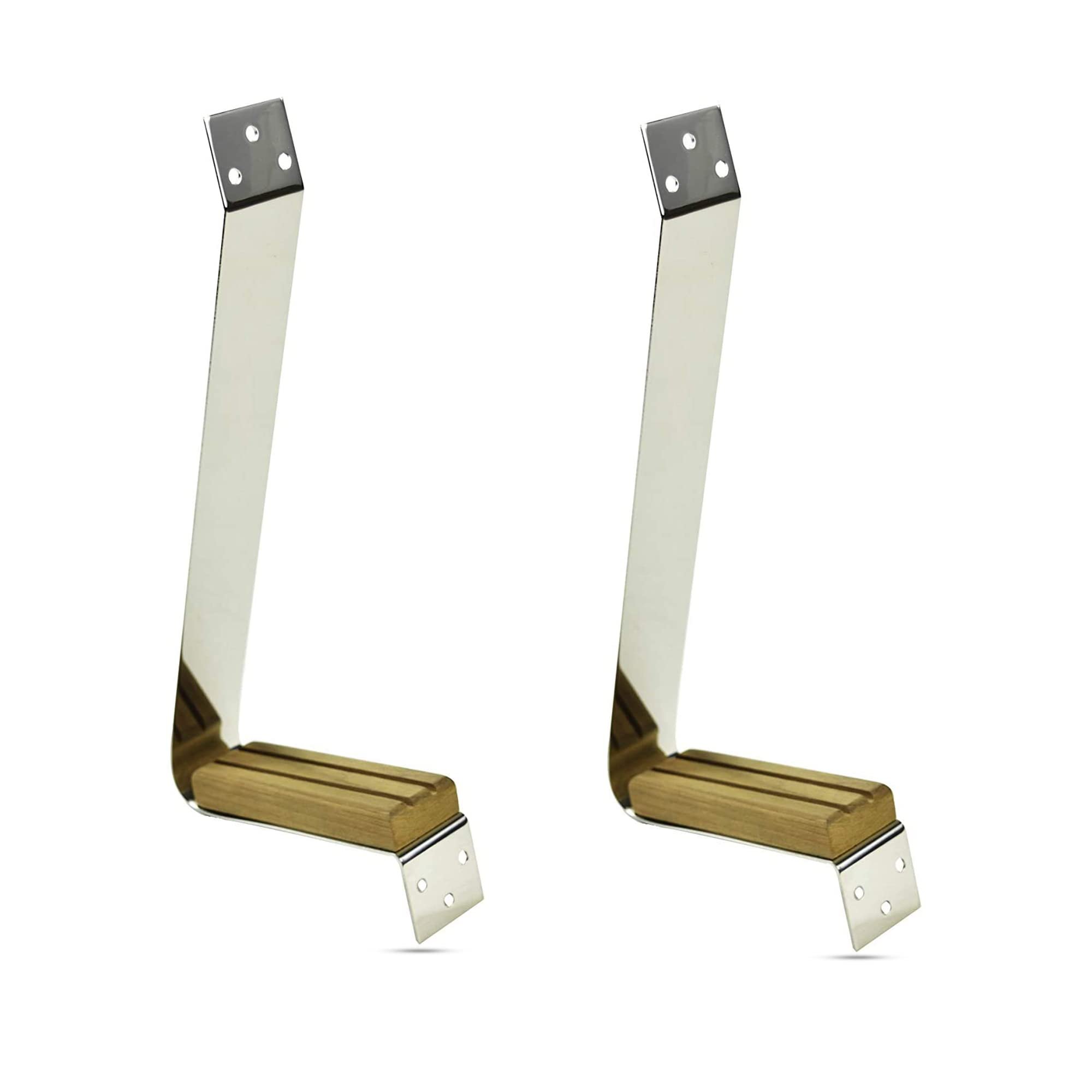 MARINE CITY Sailboat Stainless Steel/Teak Mast Steps 2Pcs - Walmart.com