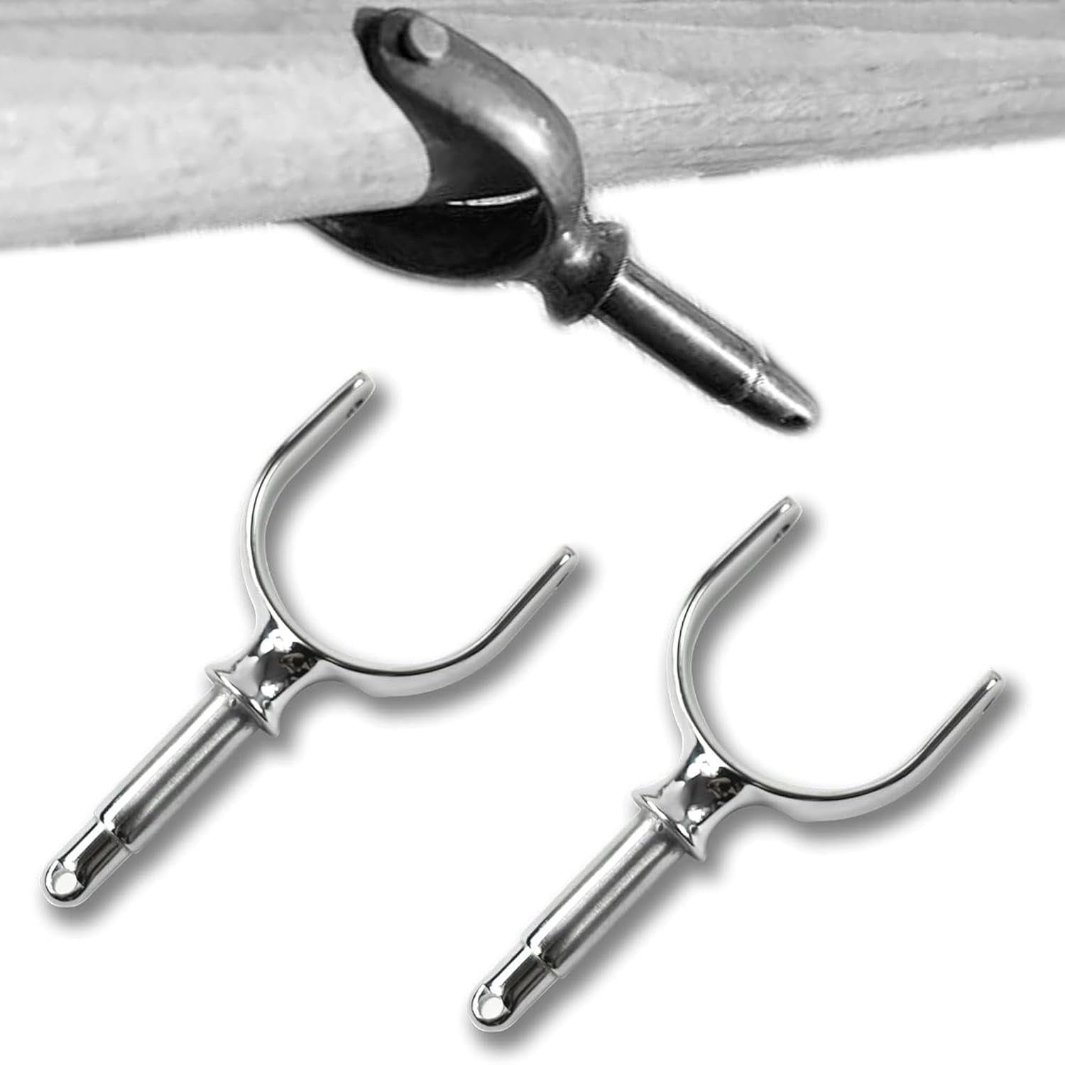 MARINE CITY Shaft Rowlock Oarlock, 316 Stainless Steel, Heavy Duty 1/2 ...