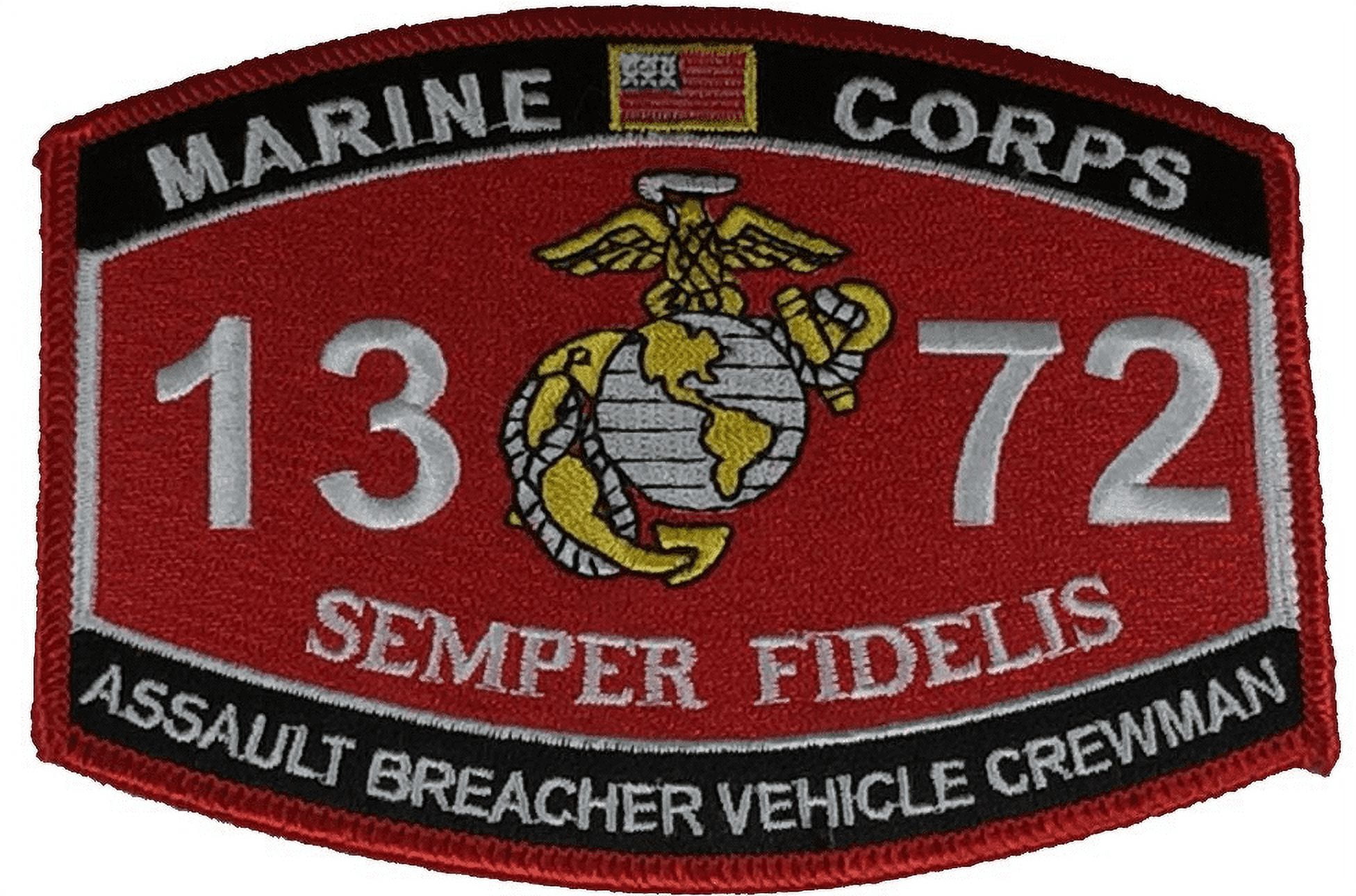 MARINE CORPS 1372 ASSAULT BREACHER VEHICLE CREWMAN SEMPER FIDELIS MOS ...