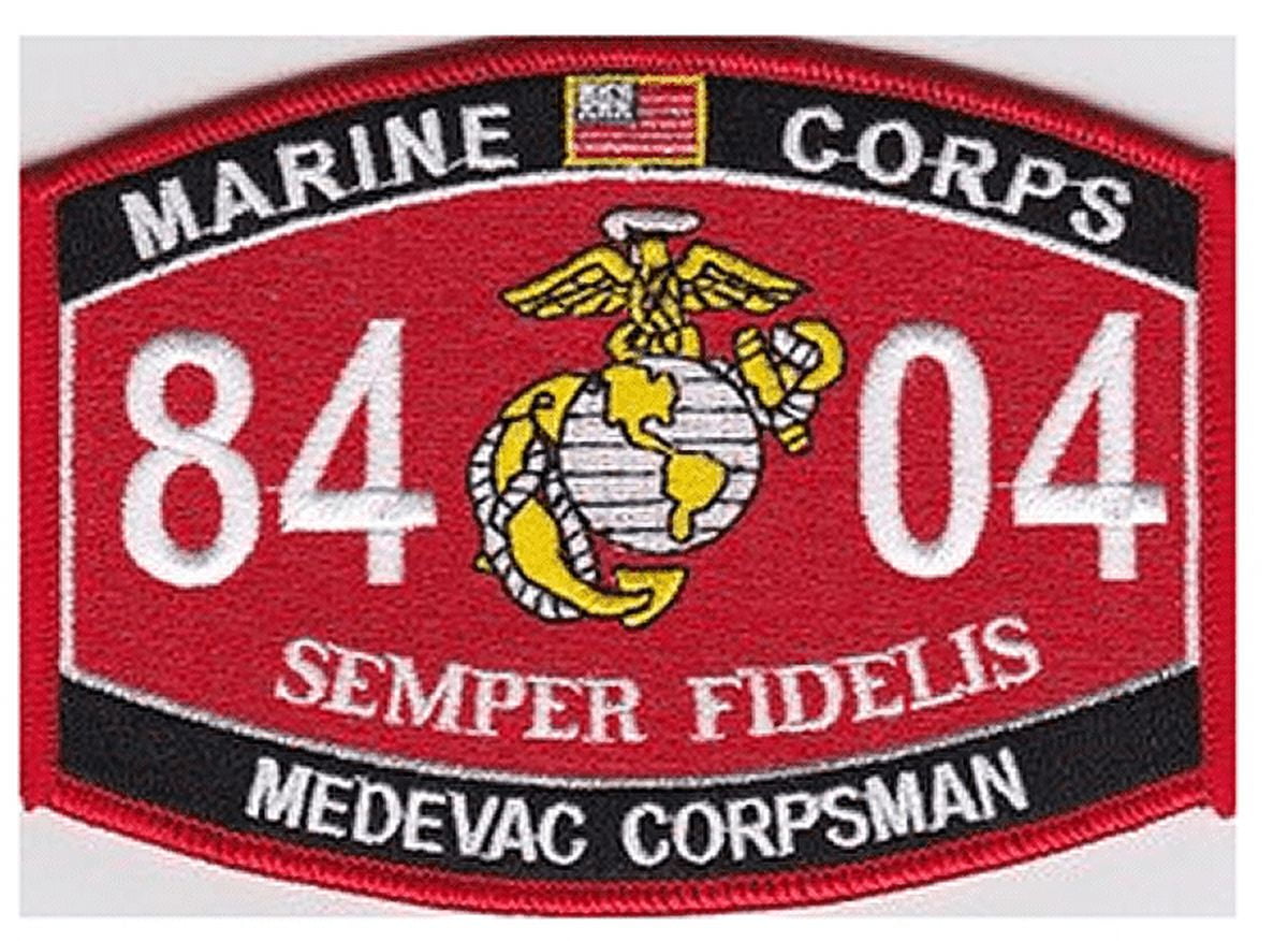 MARINE CORPS 8404 MEDEVAC CORPSMAN MOS SEMPER FIDELIS PATCH USMC USN ...