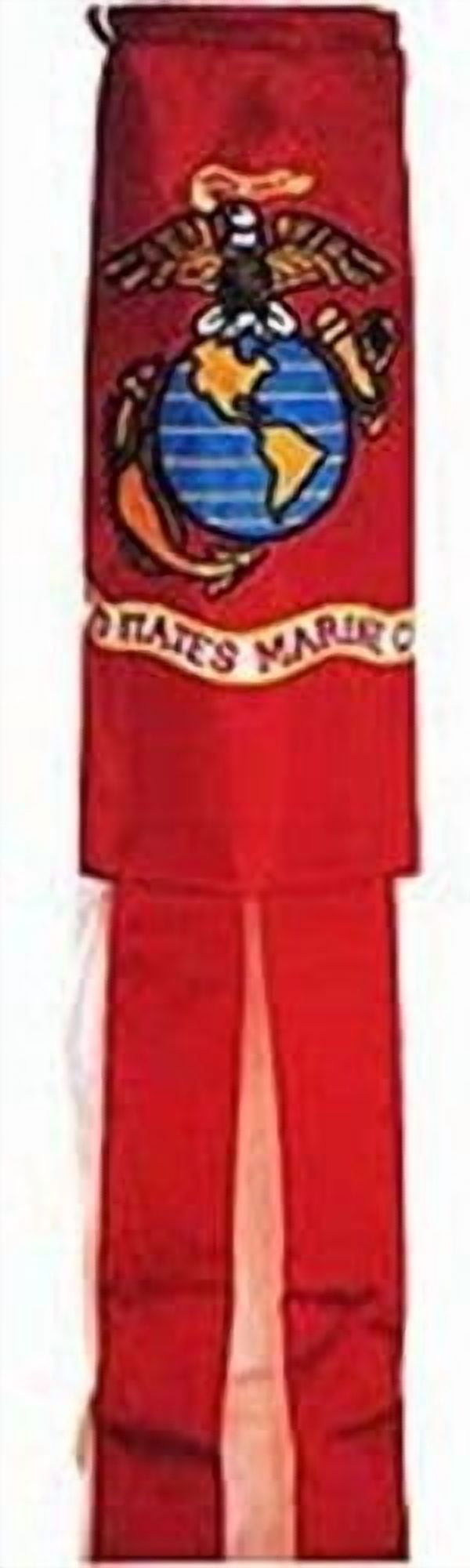 MARINE EGA USMC MARINES Embroidered Flag Windsock 60" OFFICIALLY ...