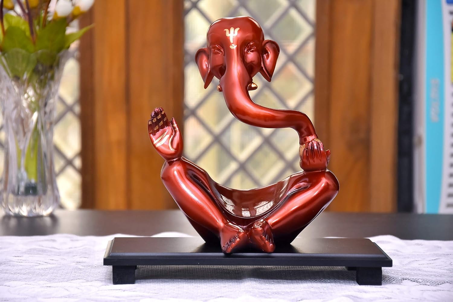 MARINERS CREATION Ganesha IDOLFOR Gift Home Decor with Wooden Tray ...