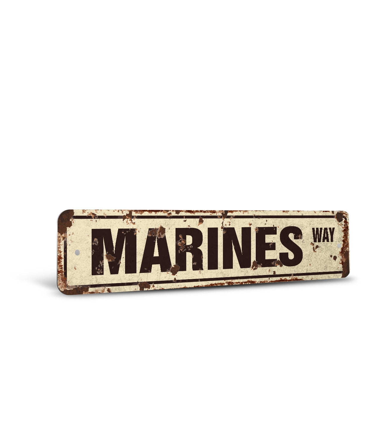 MARINES Vintage Style Rustic Street Sign – Marine Corps Usmc Novelty ...