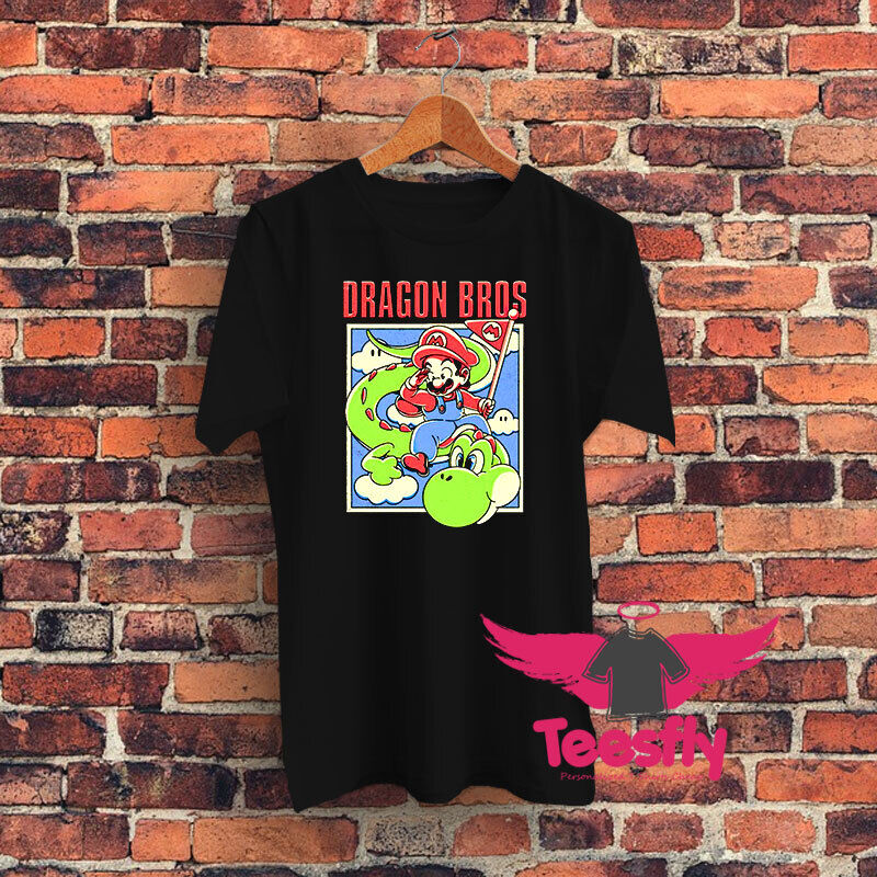 MARIO AND YOSHI X DRAGON BALL DRAGON BROS COMIC GRAPHIC T-SHIRT ...