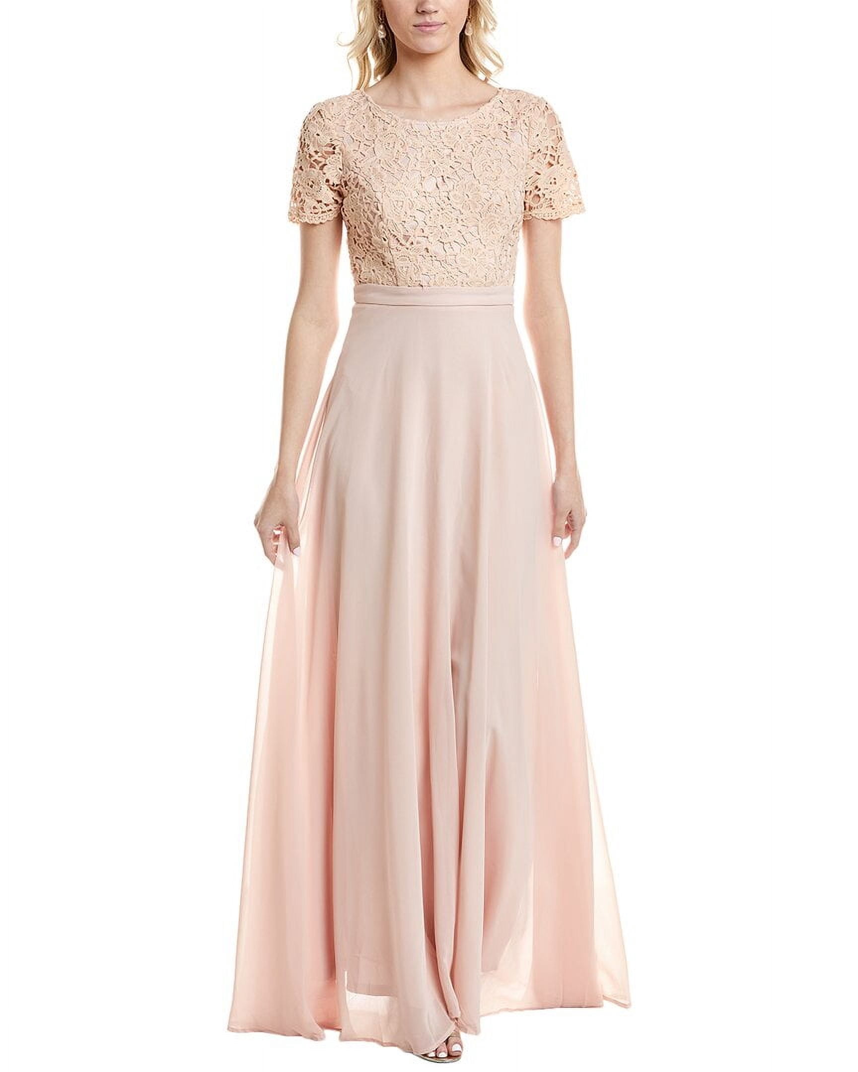 MARION womens Lace Bodice Gown, Large, Pink - Walmart.com