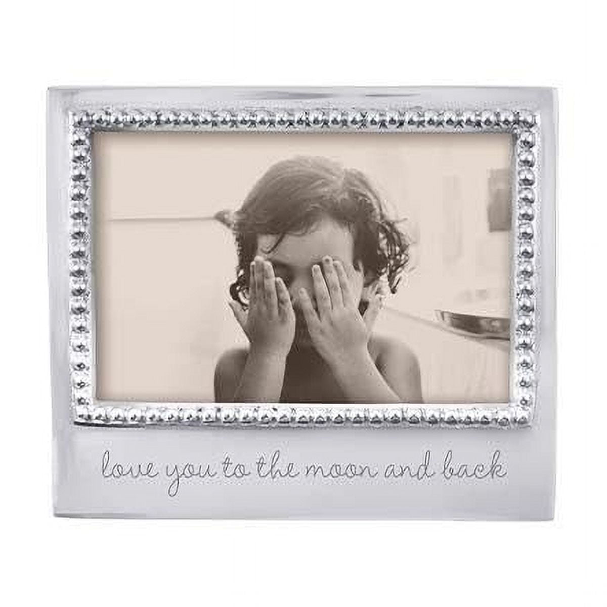 MARIPOSA LOVE YOU TO THE MOON AND BACK BEADED 4X6 FRAME | SILVER ...
