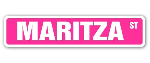 MARITZA Street Sign Childrens Name Room Sign | Indoor/Outdoor | 36 ...
