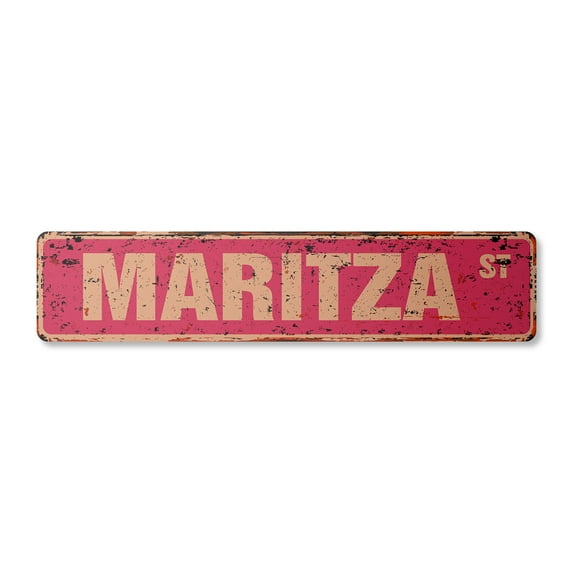 MARITZA Vintage Plastic Street Sign Childrens Name Room Sign | Indoor ...